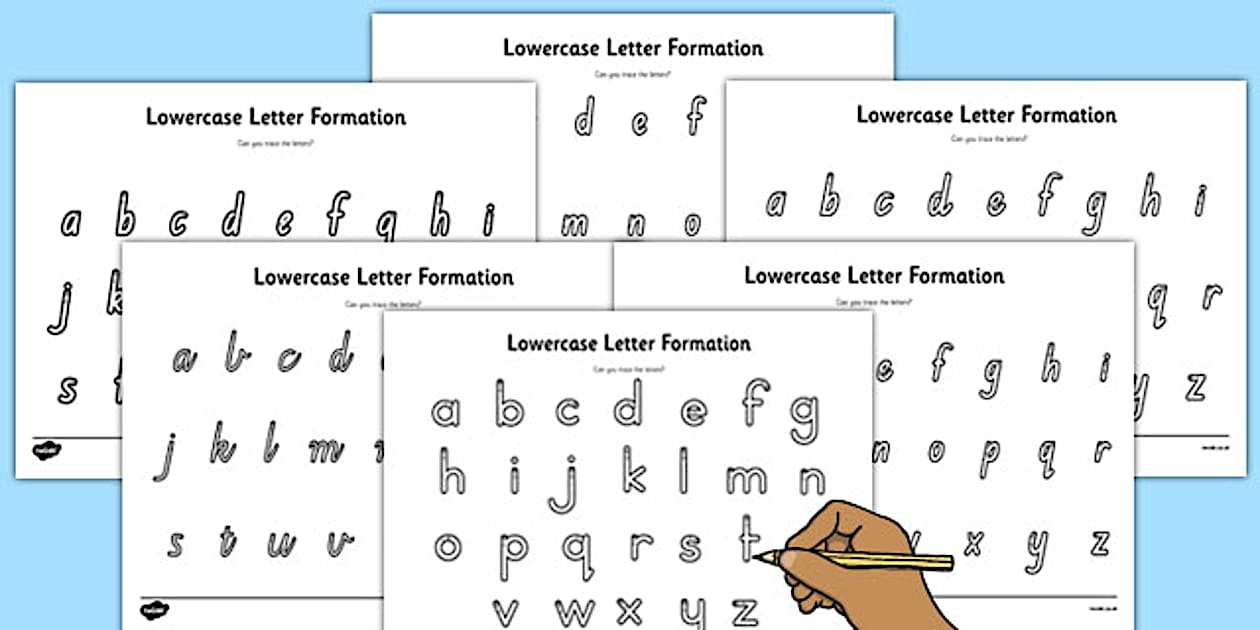 Lowercase Letter Writing Help Worksheet (teacher made)