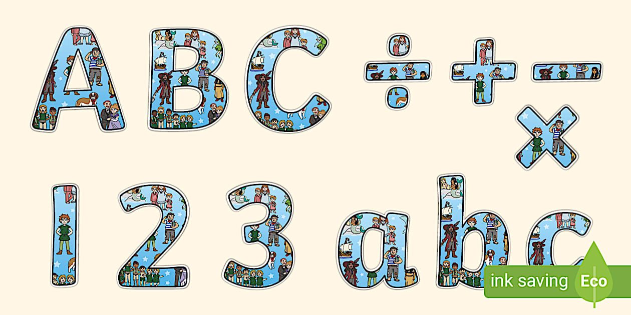 Peter Pan Themed Display Numbers (teacher made) - Twinkl