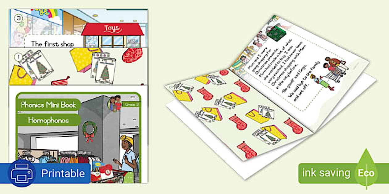 Grade 3 Phonics Mini Book Homophones (teacher made) - Twinkl