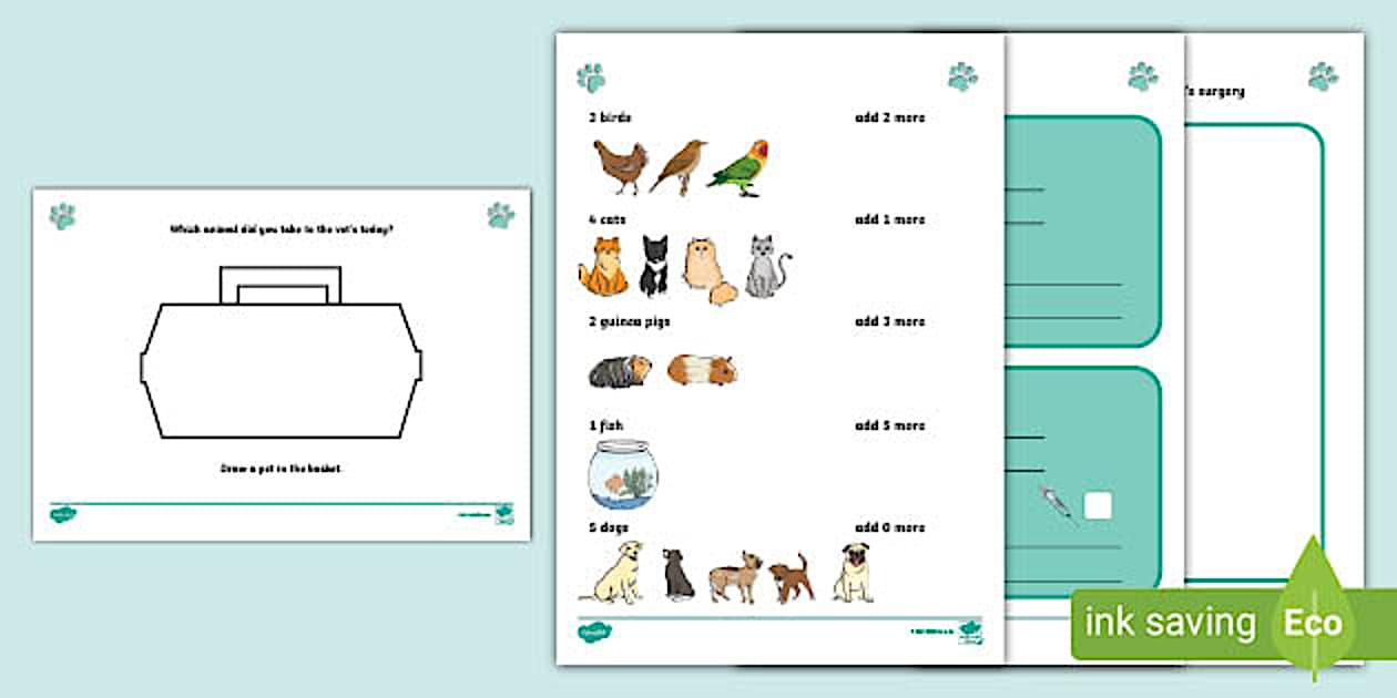 Editable Vets Role Play Area Activity Set (teacher made)