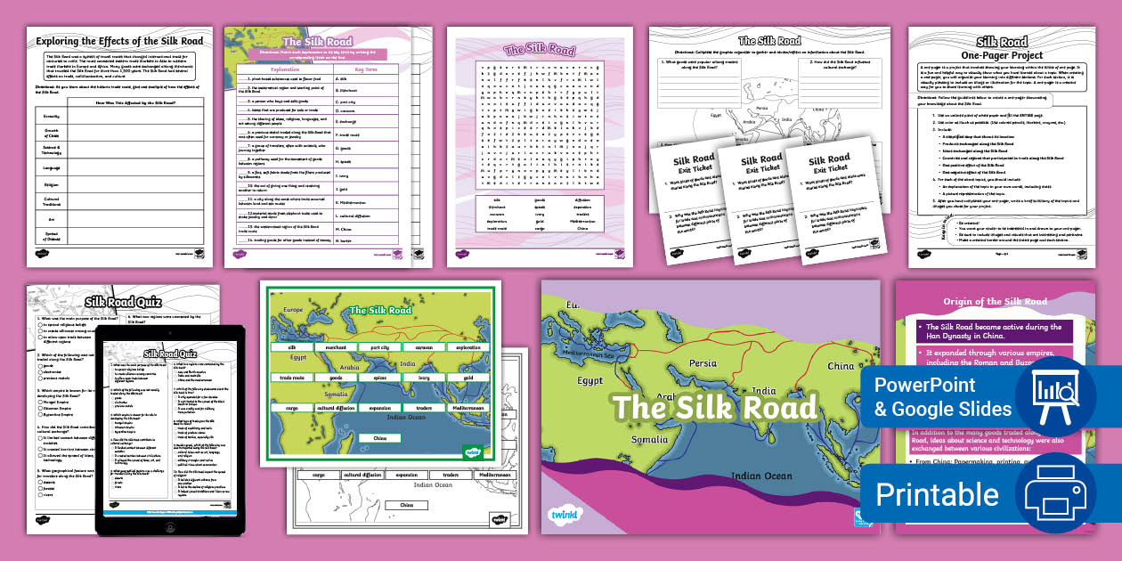 Silk Road Lesson Pack for 6th-8th Grade (teacher made)