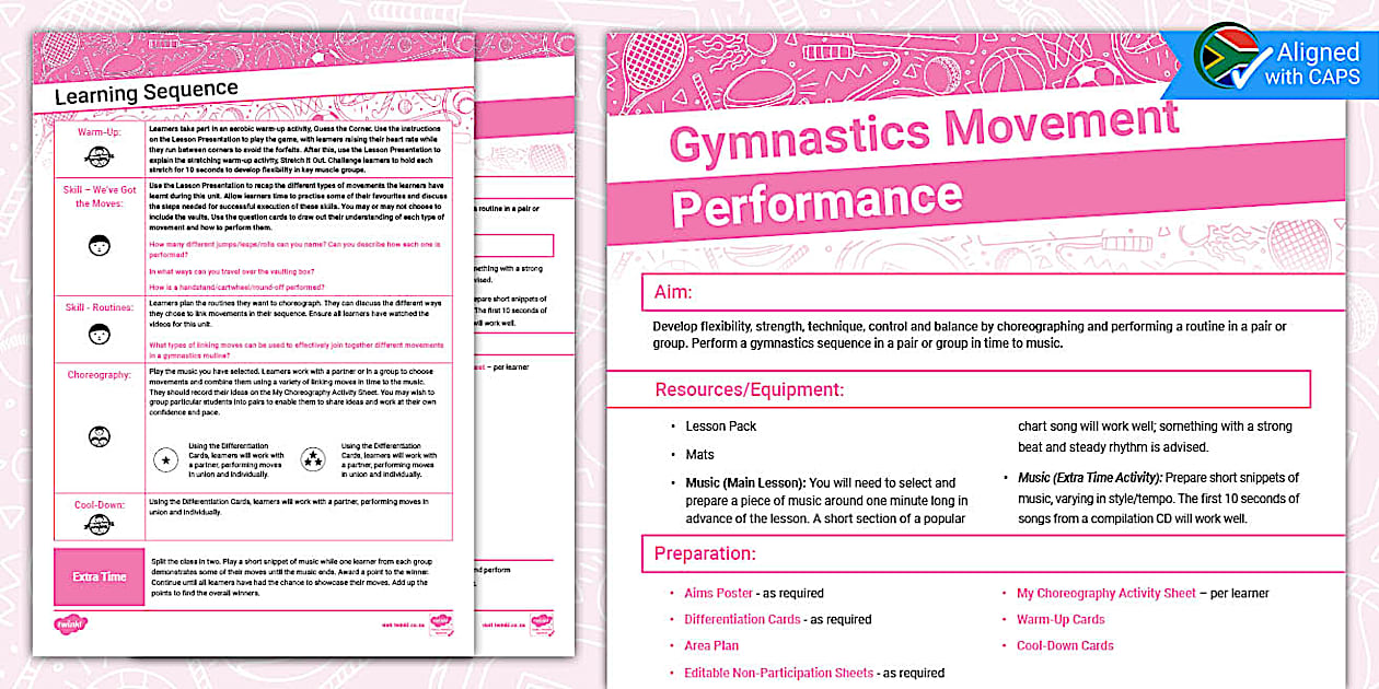 Grade 5 Term 3 Physical Education Gymnastics Lesson Plan