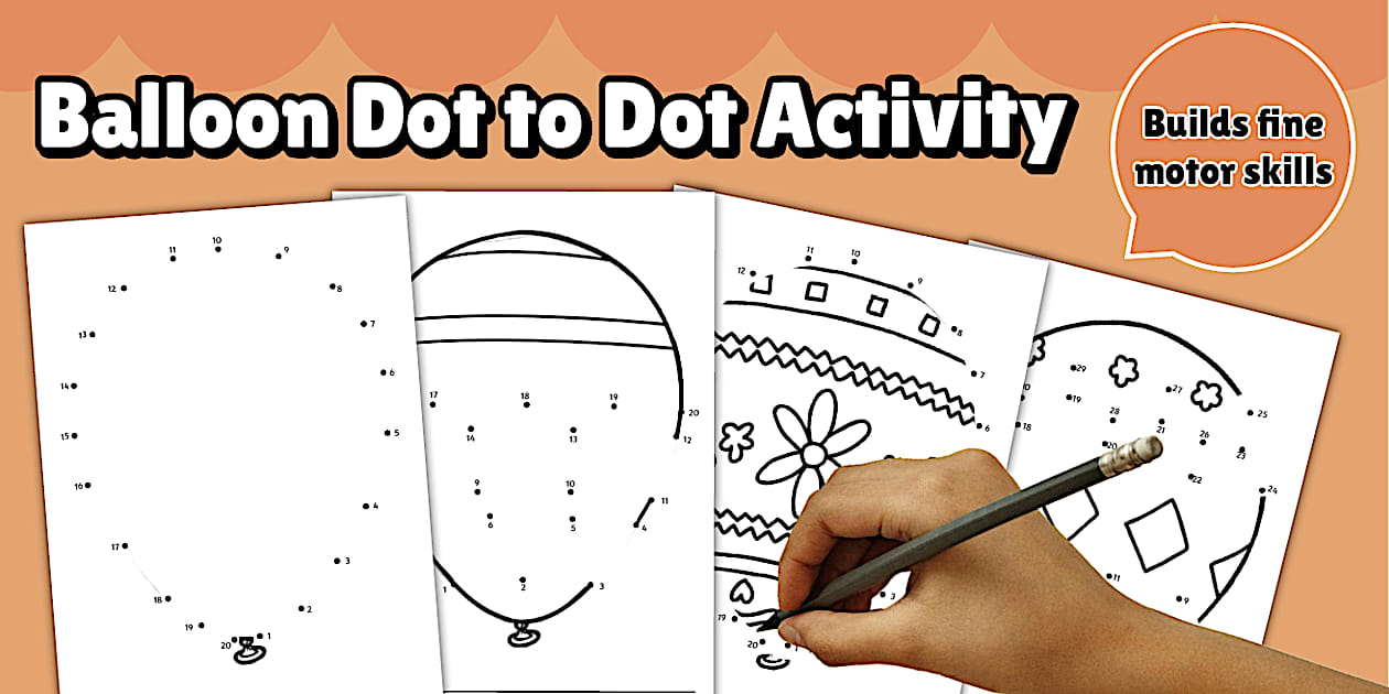 Balloon Dot to Dot Activity