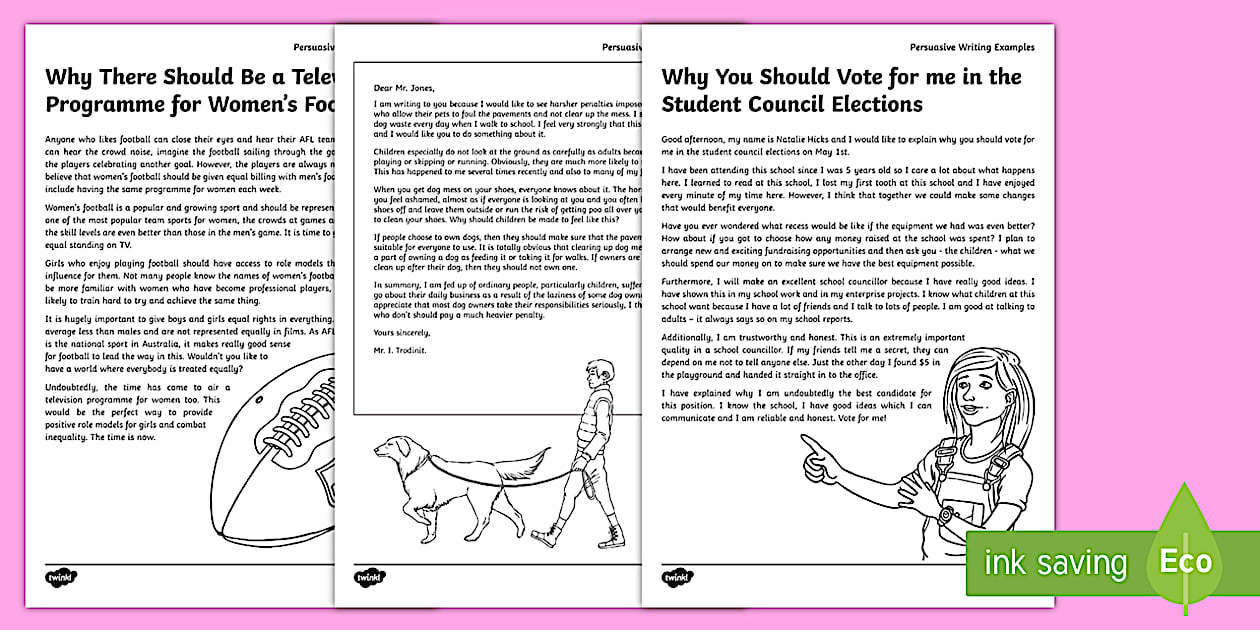 Persuasive Writing Sample (teacher made) - Twinkl