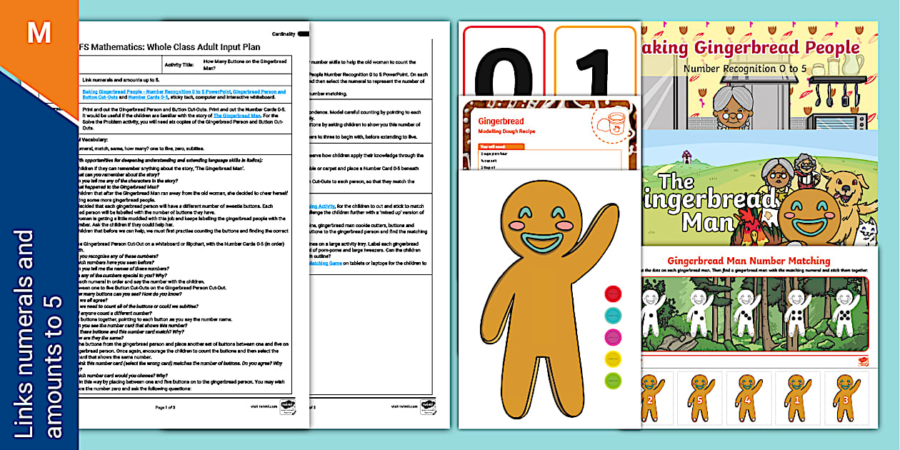 EYFS Maths Plan How Many Buttons on the Gingerbread Man?