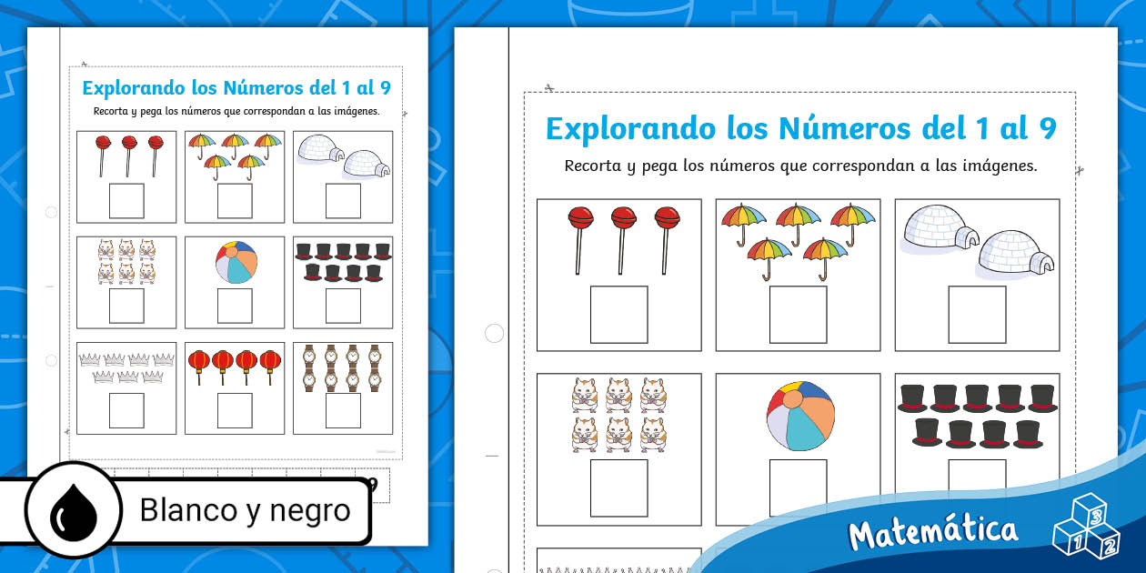 Números del 1 al 9 | Guía de Trabajo | Matemáticas