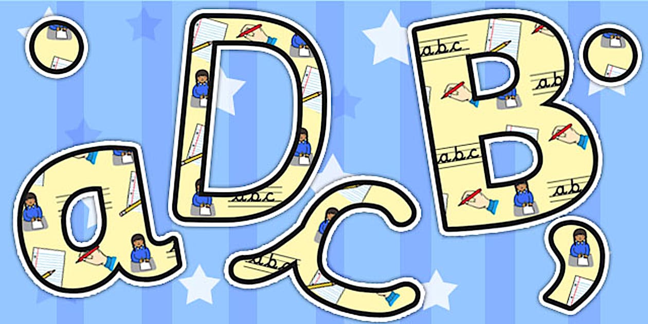 Editable Writing Area Themed Display Lettering - Twinkl