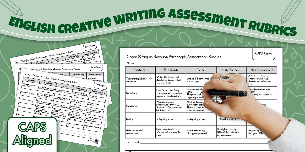 Gr3 English Creative Writing Assessment Rubrics (CAPS)