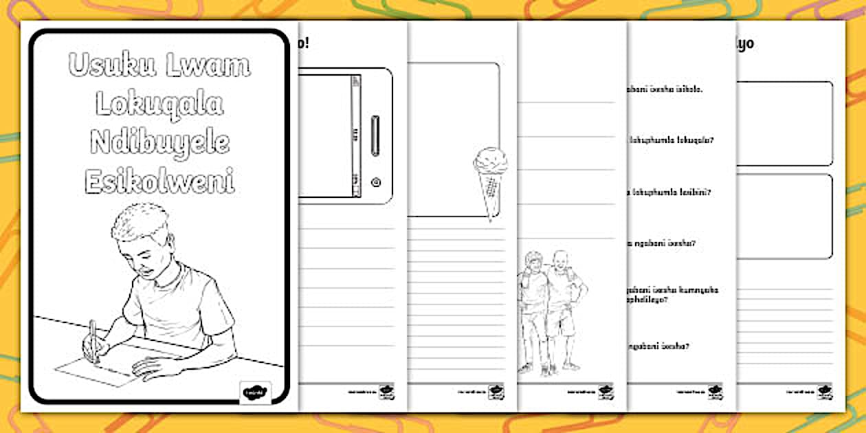 Ukubuyela Esikolweni Activity Booklet (teacher made)