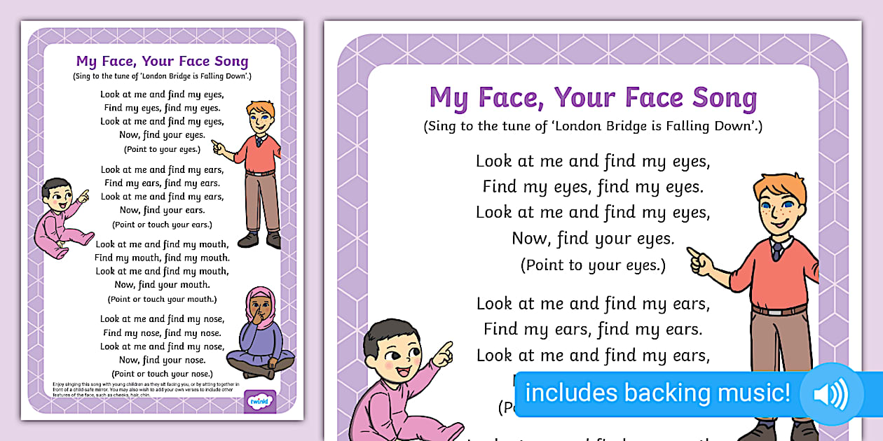 My Face, Your Face Song | All About Me | Songs for Babies