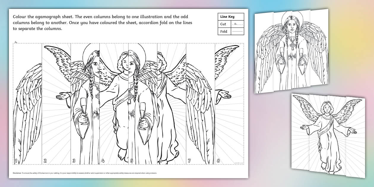 Angels Agamograph - Twinkl Visual Arts (teacher made)