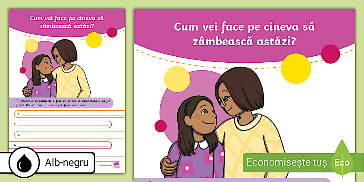 Cum vei face pe cineva să zâmbească astăzi? - Twinkl