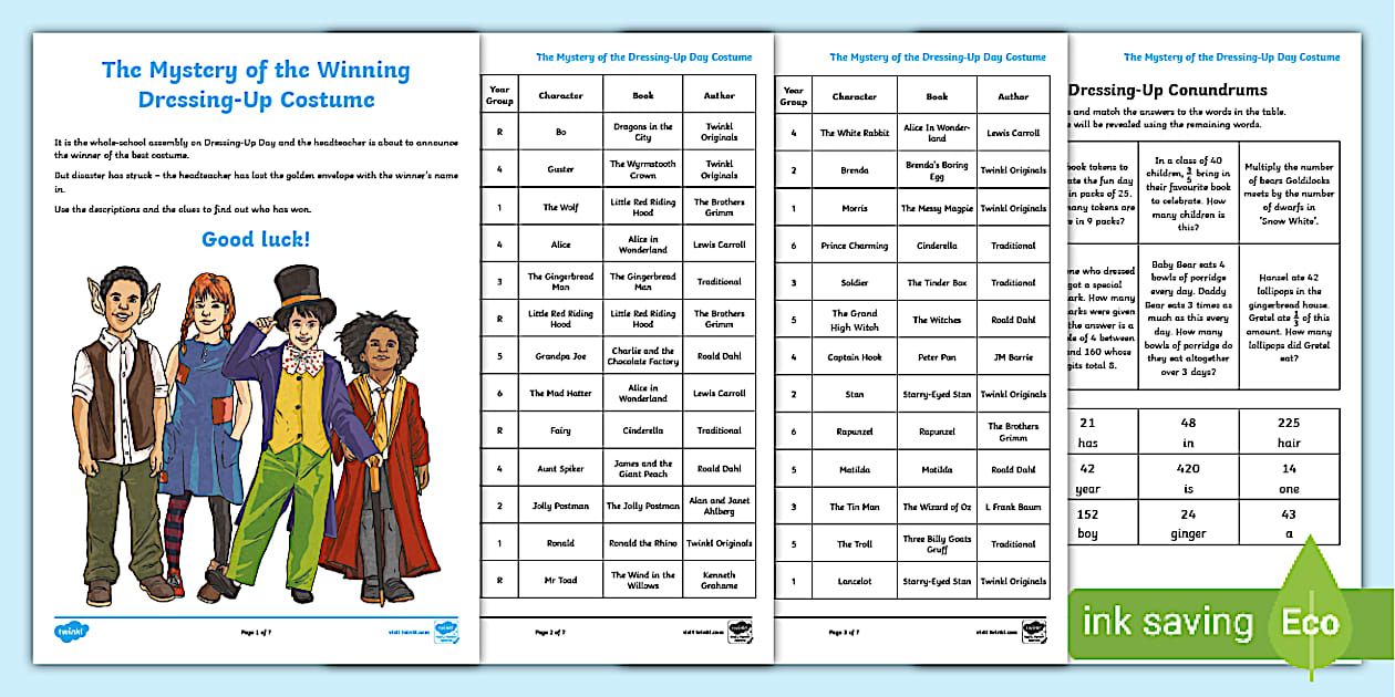 Dressing-Up Day Maths Activity | Twinkl Learning Resources
