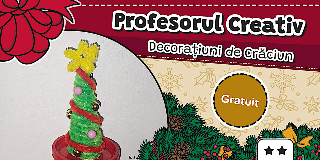 Mini-brad de Crăciun – Profesorul creativ Twinkl de Crăciun