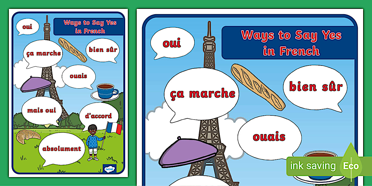 👉 Yes in French Display Poster (teacher made) - Twinkl