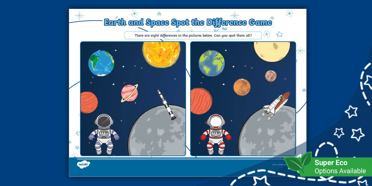 Space-Themed Spot the Difference Game (teacher made)