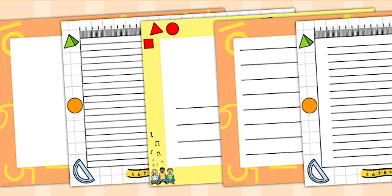 Editable Maths Page Borders Landscape (teacher made)