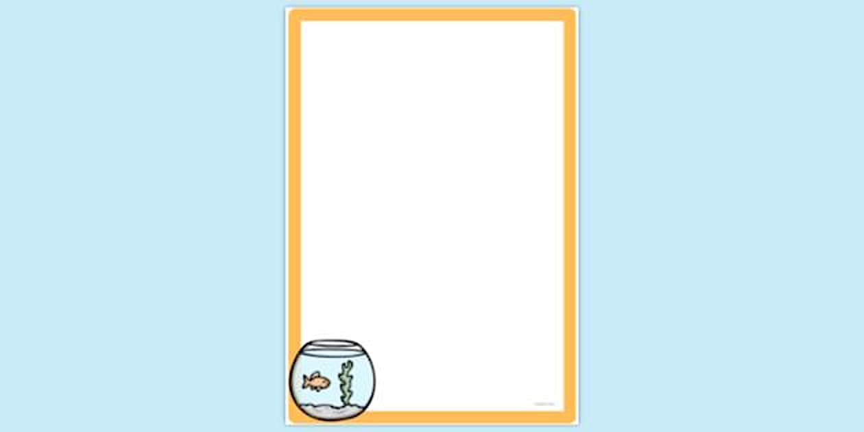 Simple Blank Fishbowl Page Border | Page Borders | Twinkl