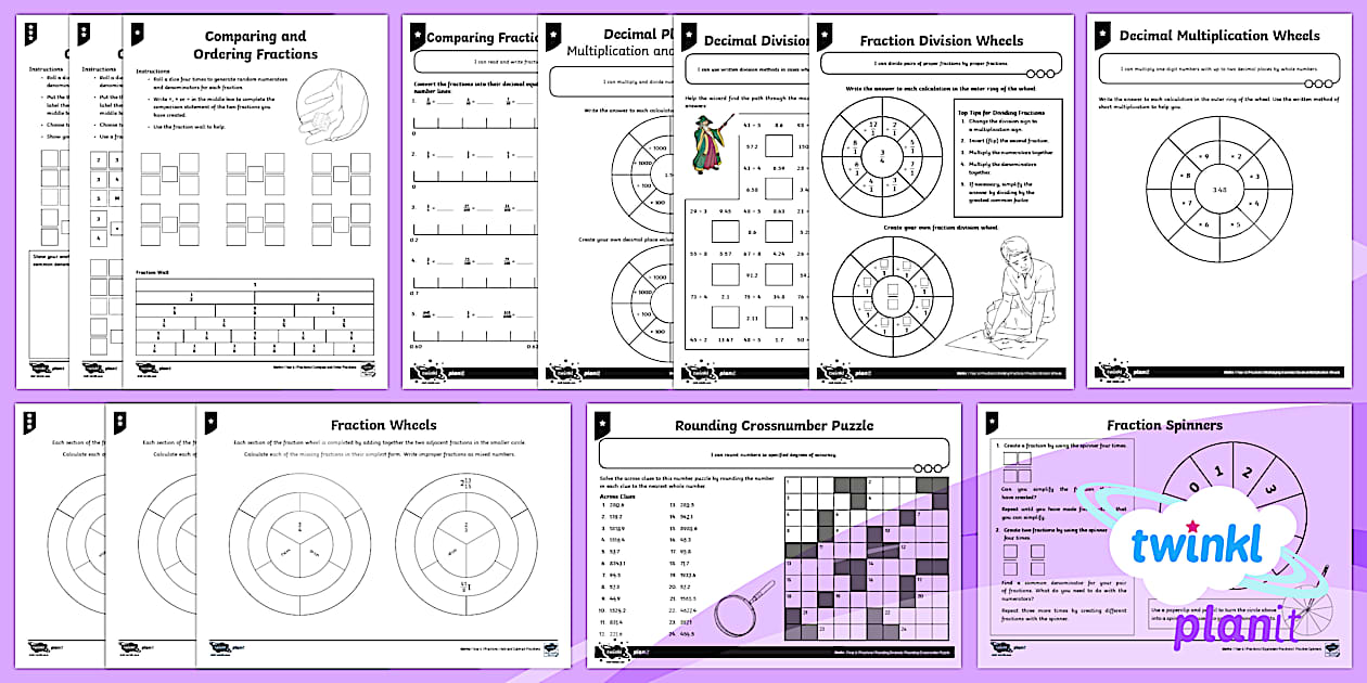 PlanIt Maths Y5 Fractions Home Learning Activity Pack
