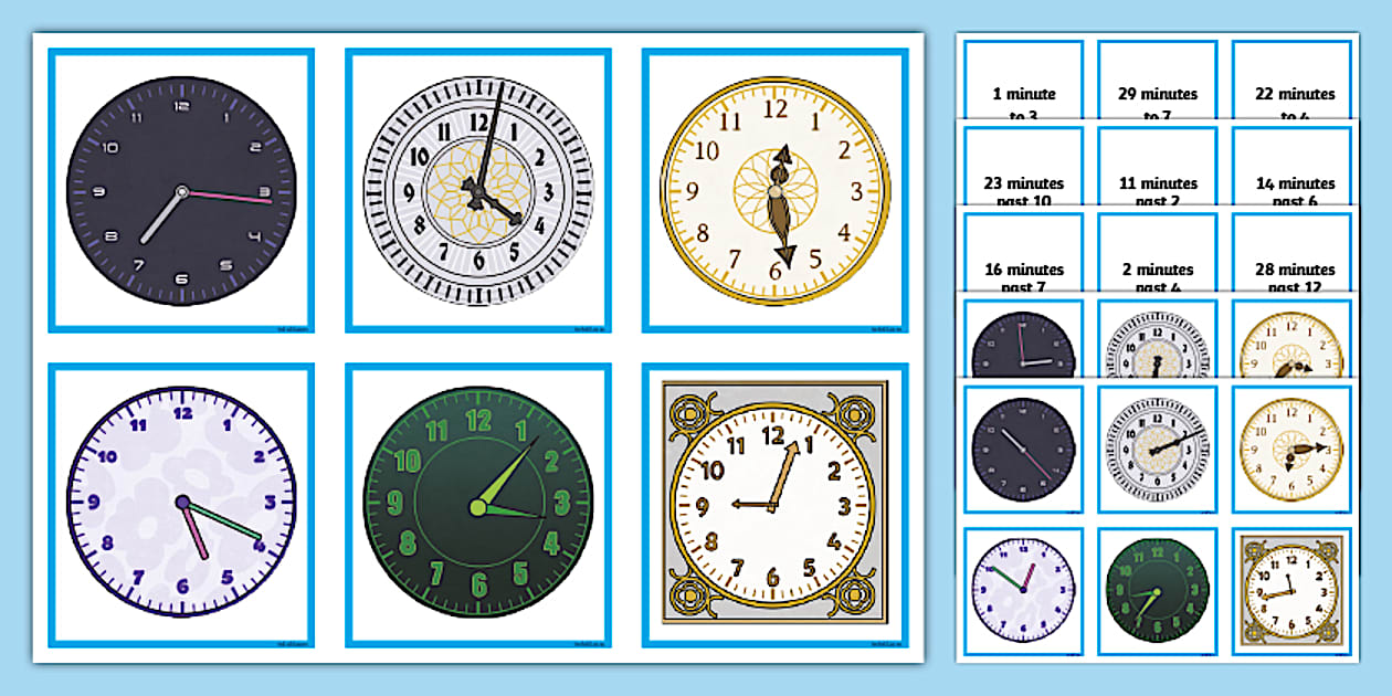 👉 1-Minute Intervals Matching Cards - Twinkl - KS2