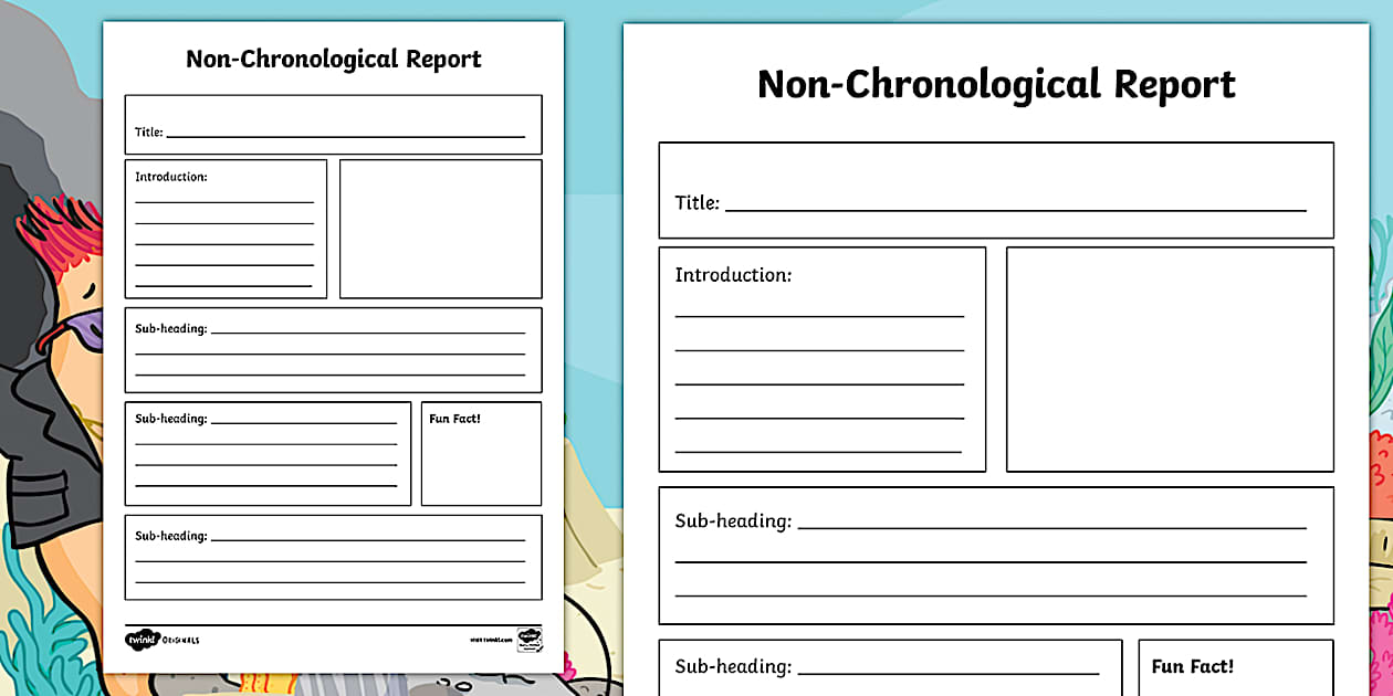 Non-Chronological Report For A Template - Teaching Resources