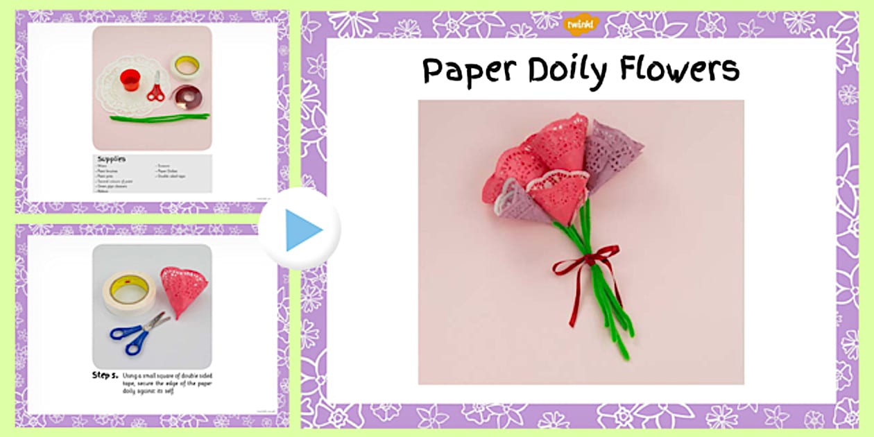 How to Make Paper Flowers for Kids PowerPoint (teacher made)