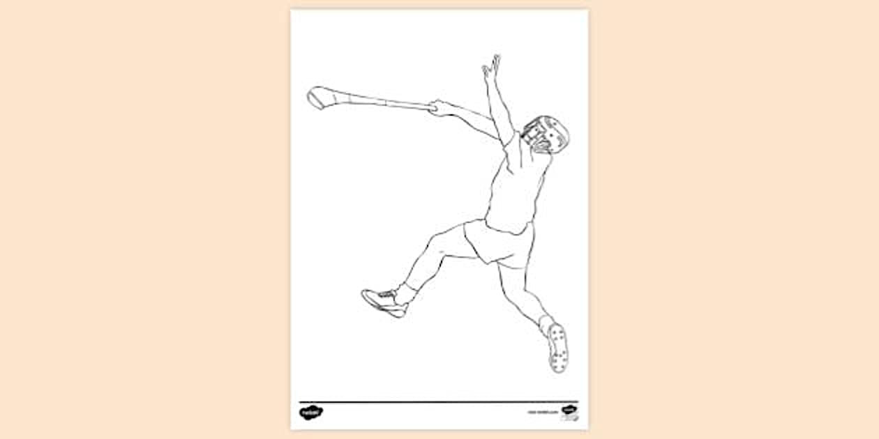 Boy Hurling Jumping Colouring | Colouring Sheets - Twinkl