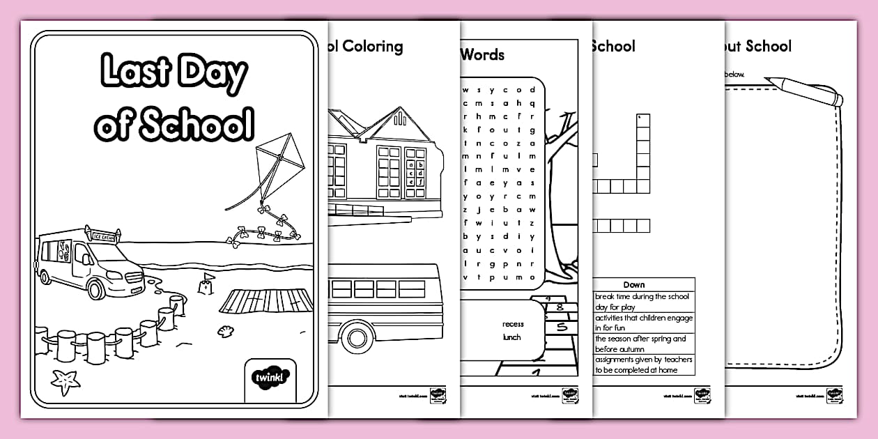 Early Childhood Last Day of School Activity Booklet