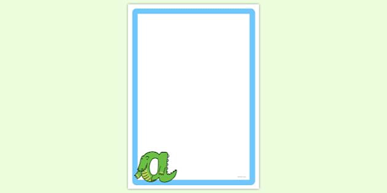 A Alligator Lowercase Page Border | Twinkl Page Borders