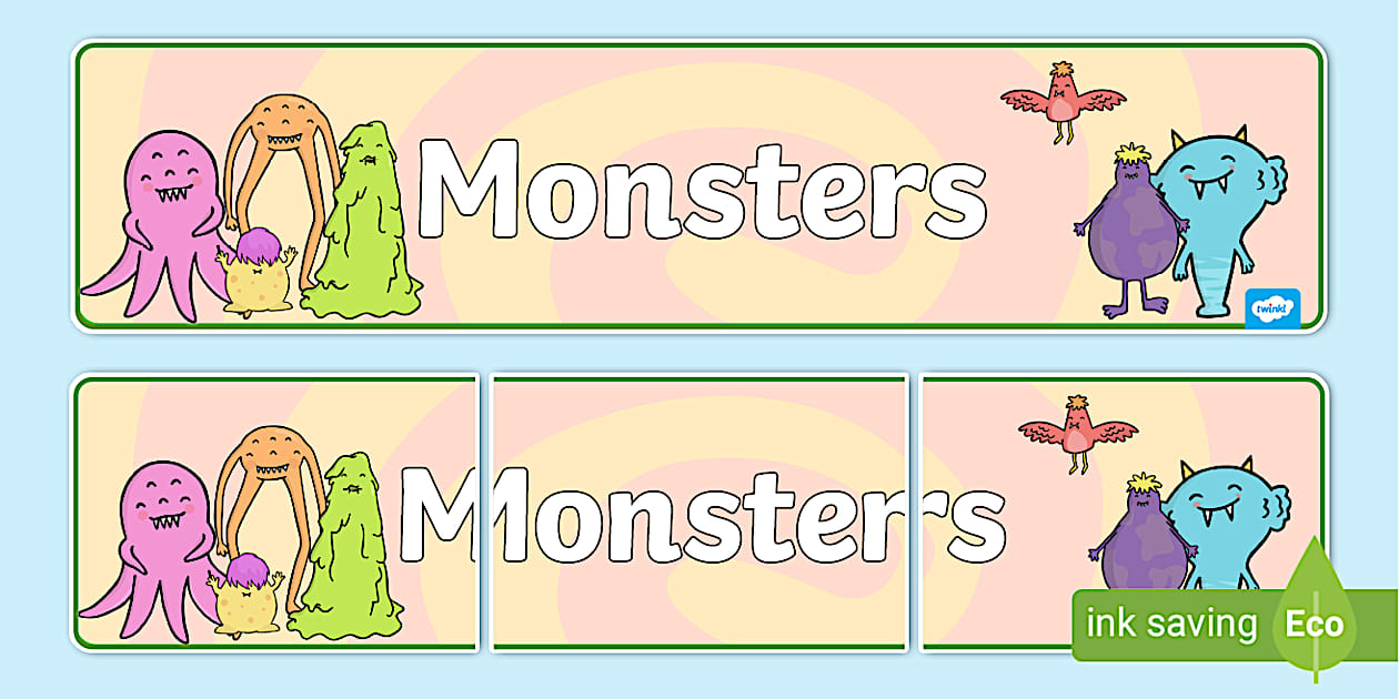 👉 Monsters Display Banner (teacher made) - Twinkl