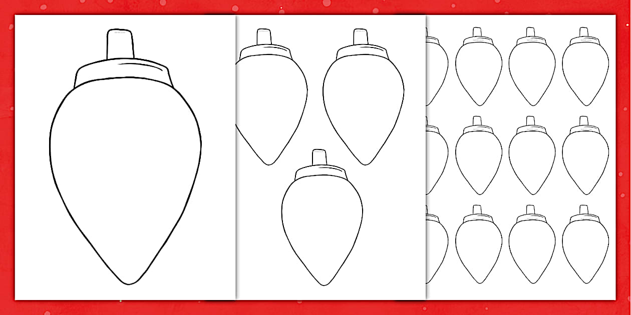 Printable Christmas Light Template | Festive Resources