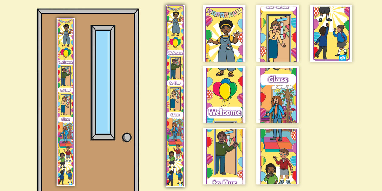 Welcome to Our Class Vertical Door Banner (Teacher-Made)