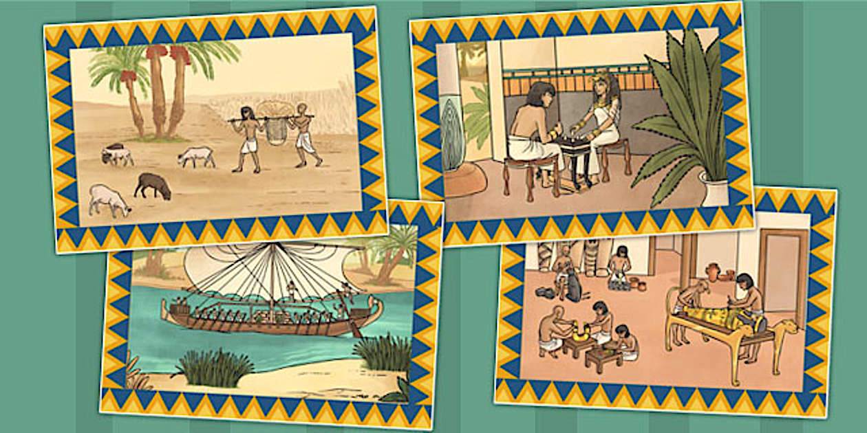 Scenes of Daily Life in Ancient Egypt Poster Pack - Twinkl