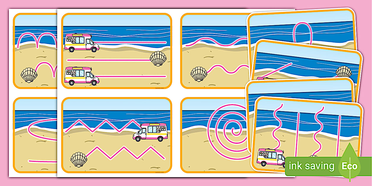 Summer Mark-Making Pattern Cards (teacher made) - Twinkl