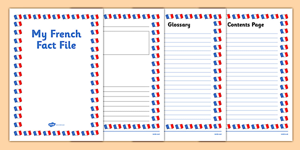 Editable My French Fact File Pack (teacher made) - Twinkl