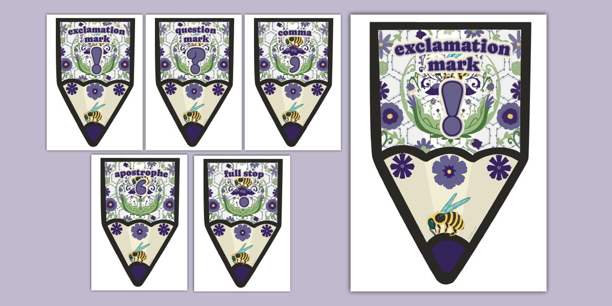 Bee-Themed Punctuation Signs (teacher made) - Twinkl