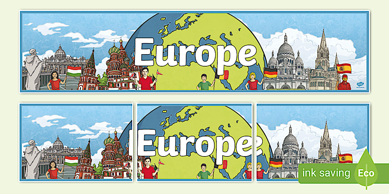 Editable Europe Display Banner (teacher made) - Twinkl