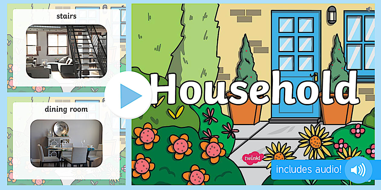 Household Audio Flashcards (teacher made) - Twinkl