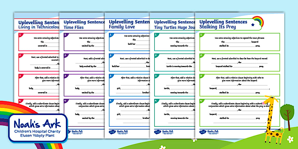FREE! - Uplevelling Sentences Activity Sheets PS3 - Twinkl