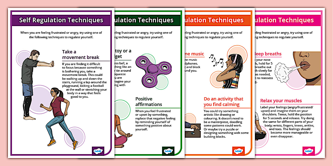 Older Learners: I Can Calm Myself Down Self Regulation Poster