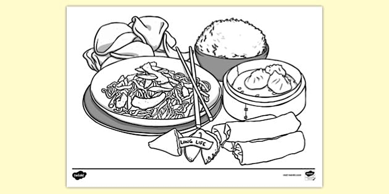 Free Food Colouring Page | KS1 Colouring Sheets | Twinkl