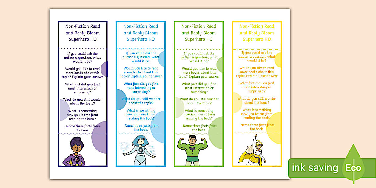 Non-Fiction Read and Reply Bookmarks (teacher made) - Twinkl
