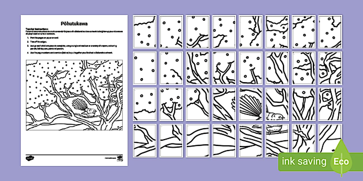 Pо̄hutukawa Tree Art Activity Sheets (teacher made)