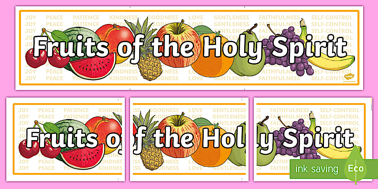 Dyslexic Fruits of the Holy Spirit Display Banner - Twinkl
