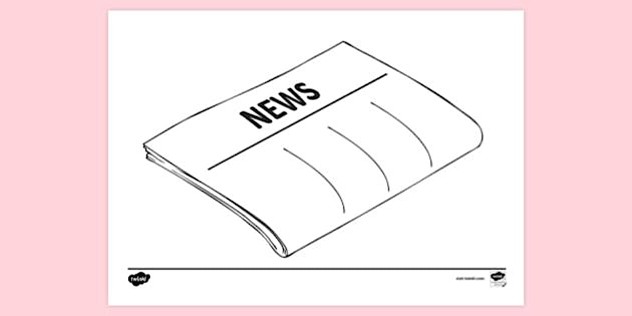 Newspaper Articles Colouring | Colouring Sheets - Twinkl