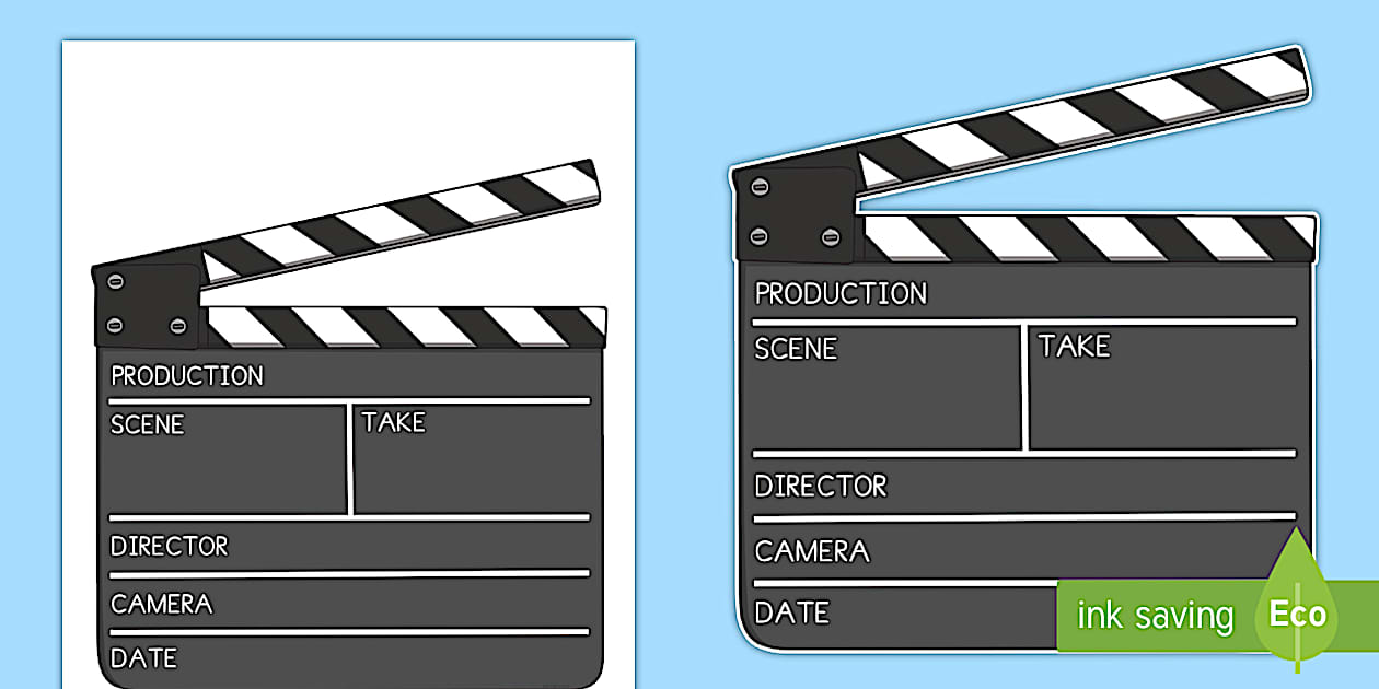 Editable Hollywood Walk of Fame Clapper Boards Cut-Outs