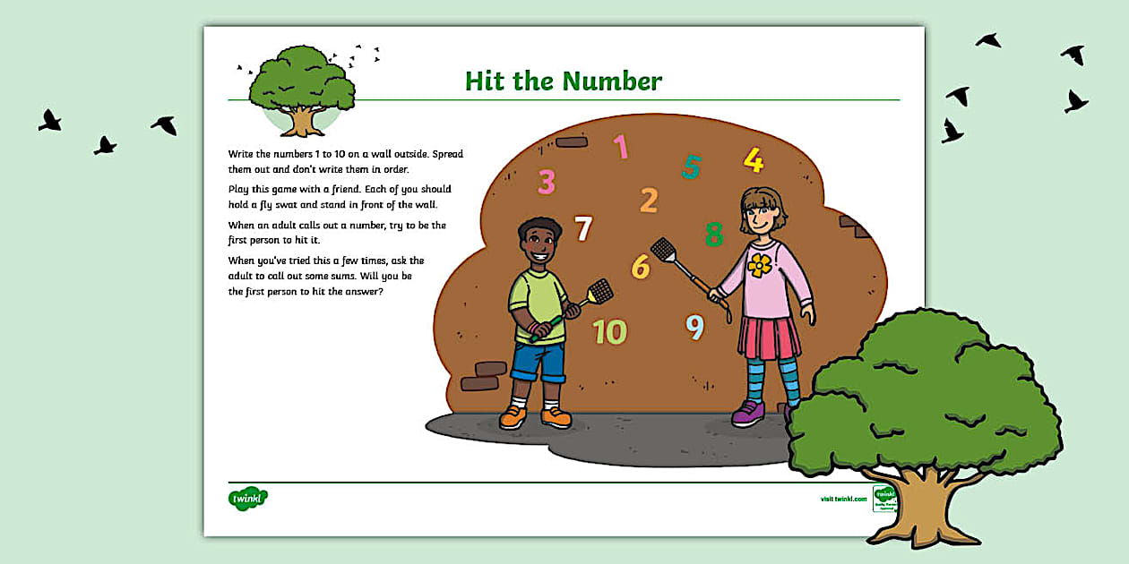 Outdoor Learning Hit the Number Activity (teacher made)