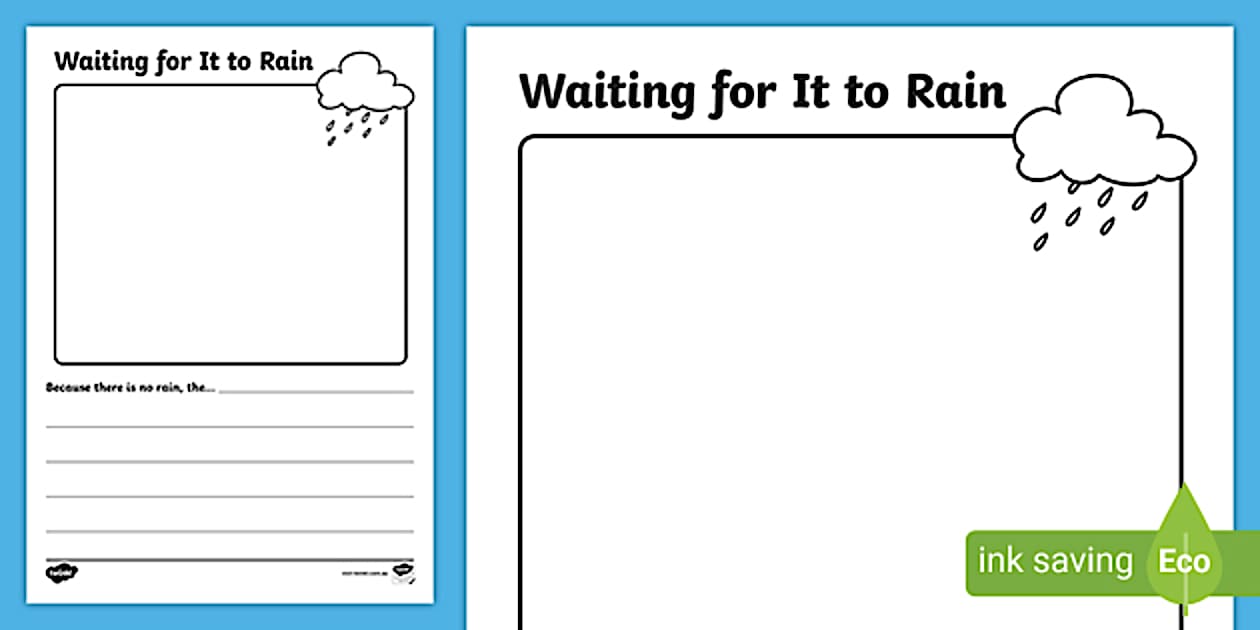 TAS Waiting for It to Rain Worksheet (teacher made) - Twinkl