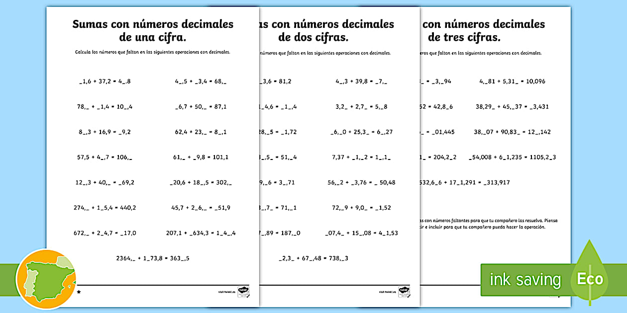 Recurso educativo: problemas con decimales (teacher made)