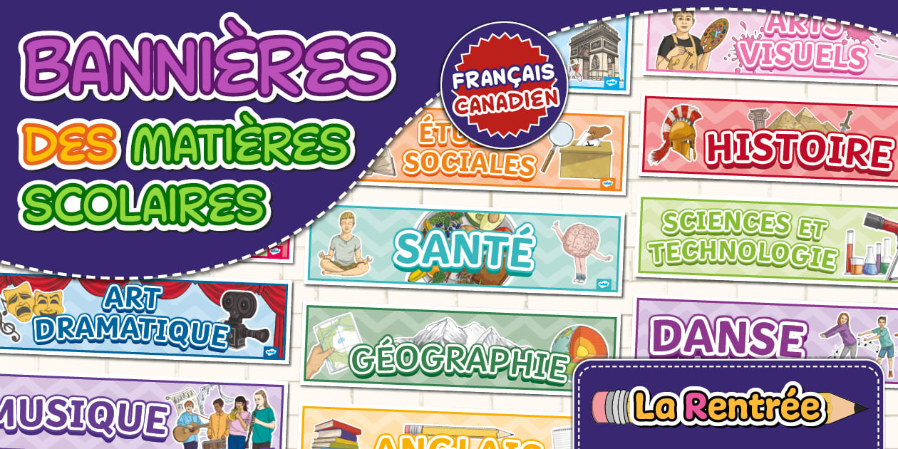 French Subject Banners Pack